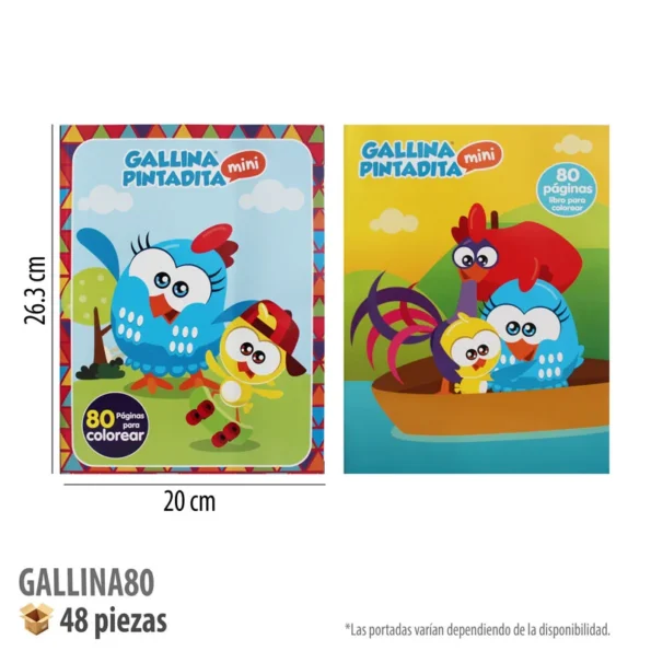 LIBRO PARA COLOREAR 80 PGS GALLINA PINTADITA - Shogun